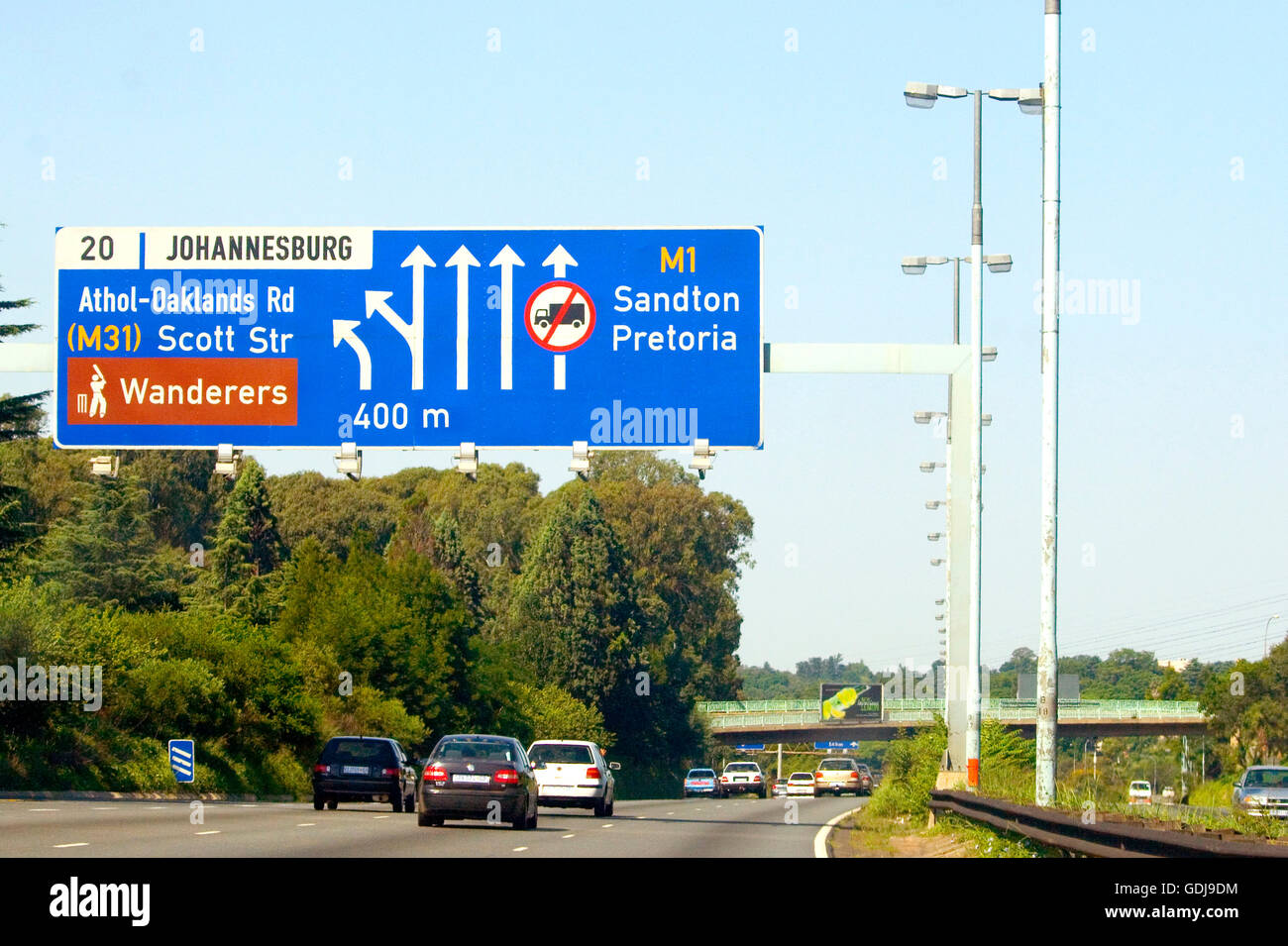 Traffic sign over n1 highway hi-res stock photography and images - Alamy