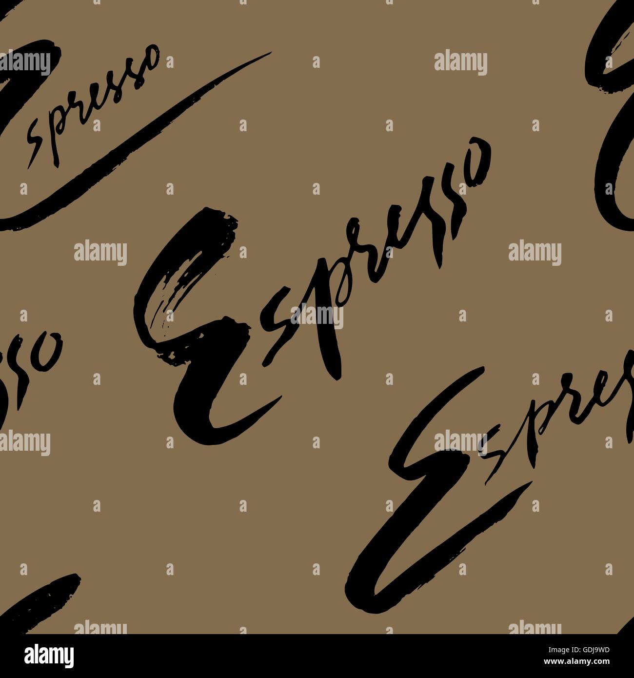 Vector illustration of seamless coffee pattern. Espresso coffee Stock ...