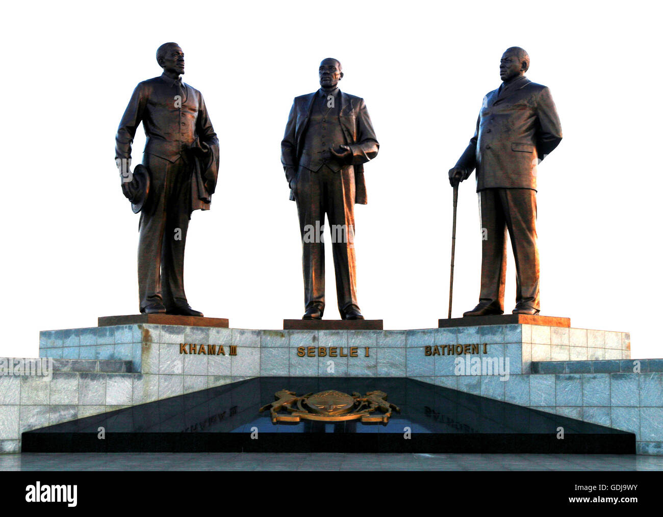 Three Dikgosi Monument, Gaborone, Botswana Stock Photo - Alamy