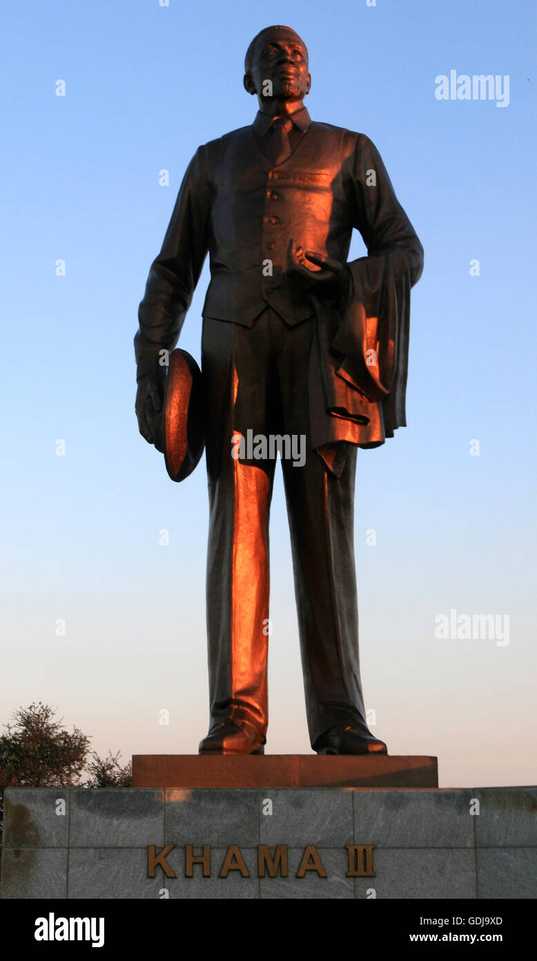 Three Dikgosi Monument, Gaborone, Botswana Stock Photo - Alamy
