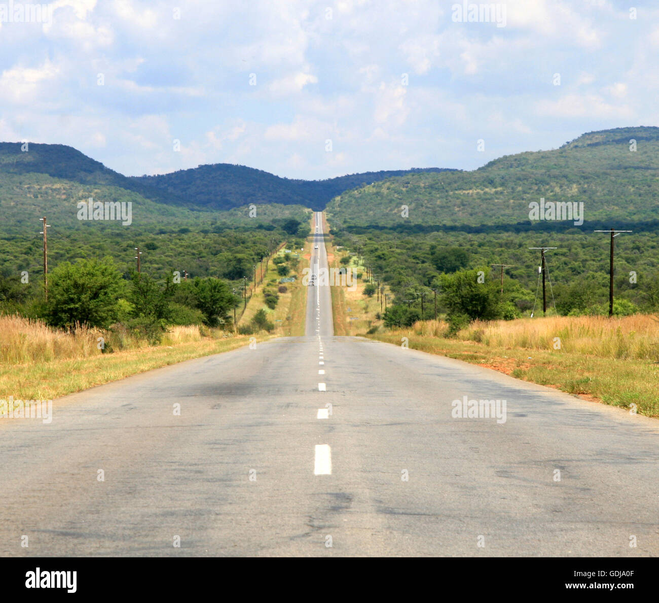 R49 near Botswana Border, North West Province, South Africa Stock Photo ...