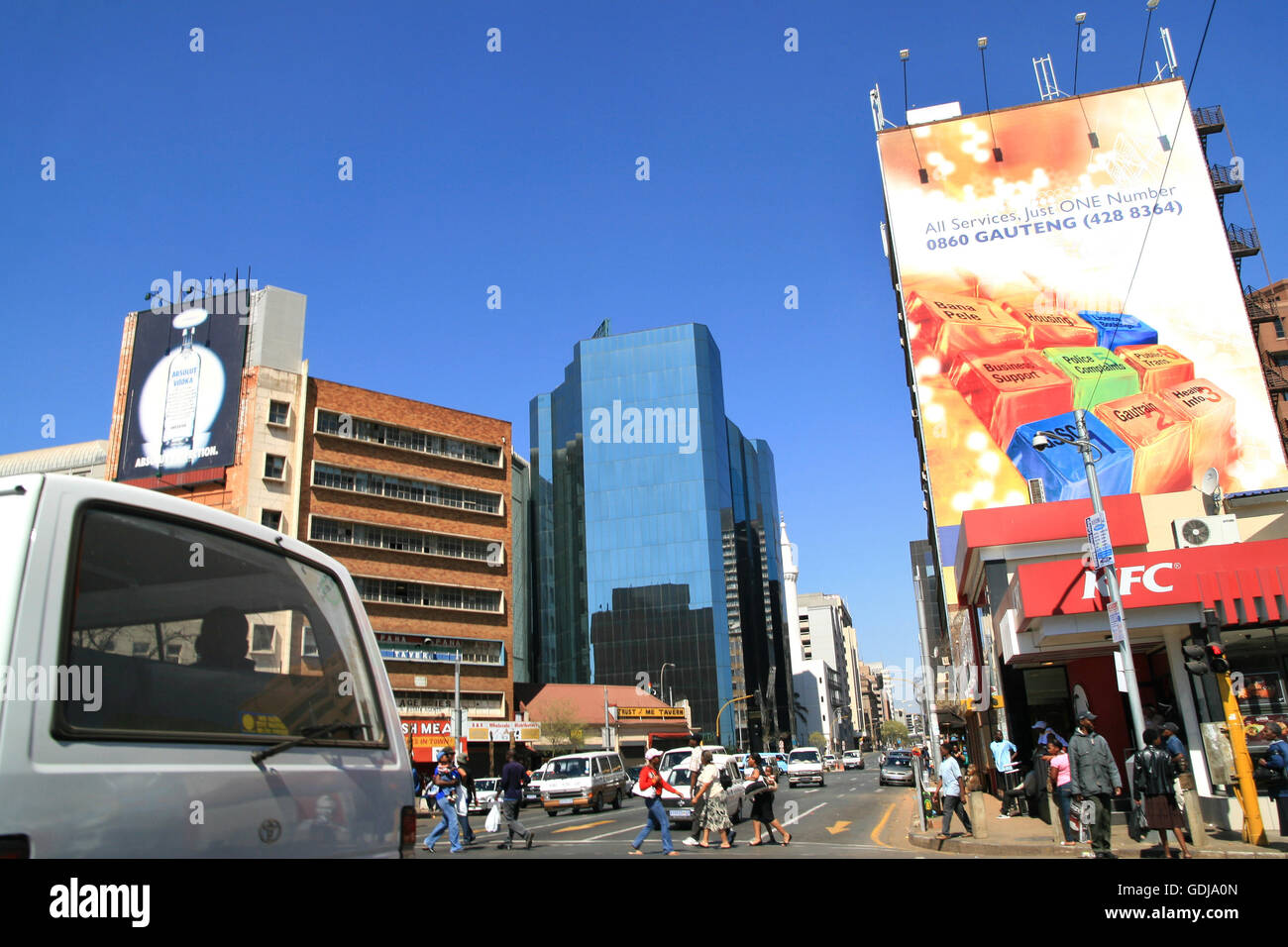 Busy street, Johannesburg Downtown, South Africa Stock Photo - Alamy