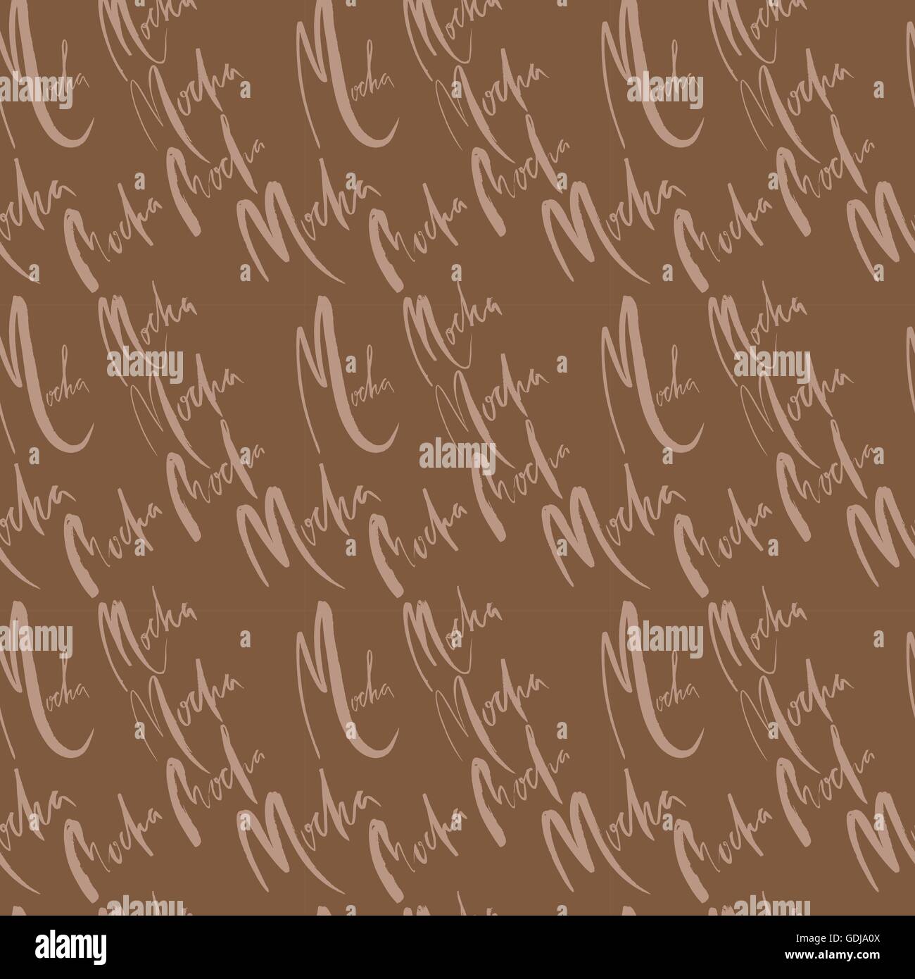 Vector illustration of seamless coffee pattern. Mocha coffee Stock ...
