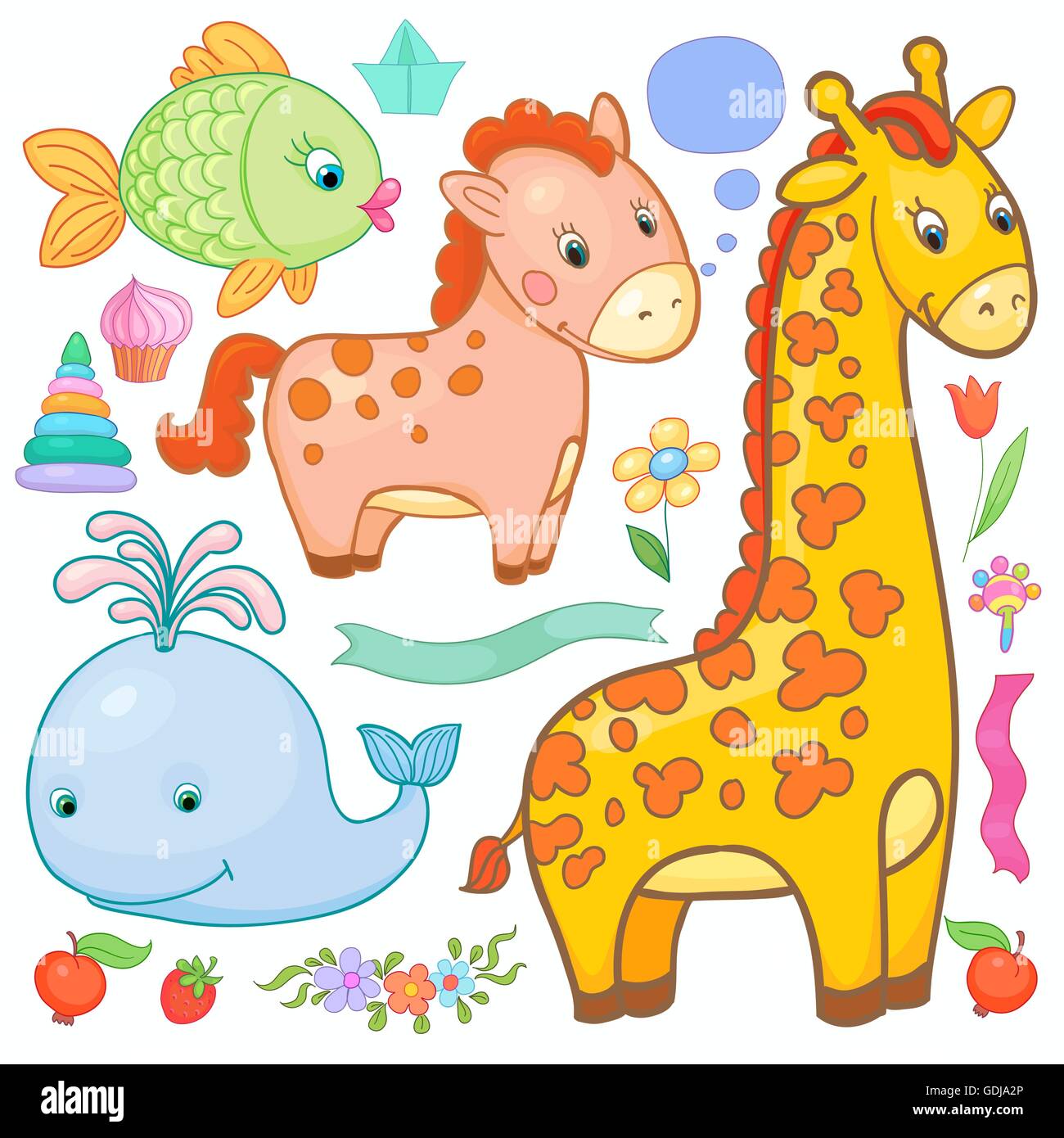 Vector animals set Stock Vector Image & Art - Alamy