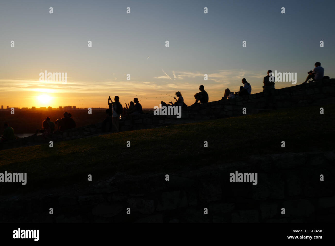 People watching the sunset Stock Photo - Alamy