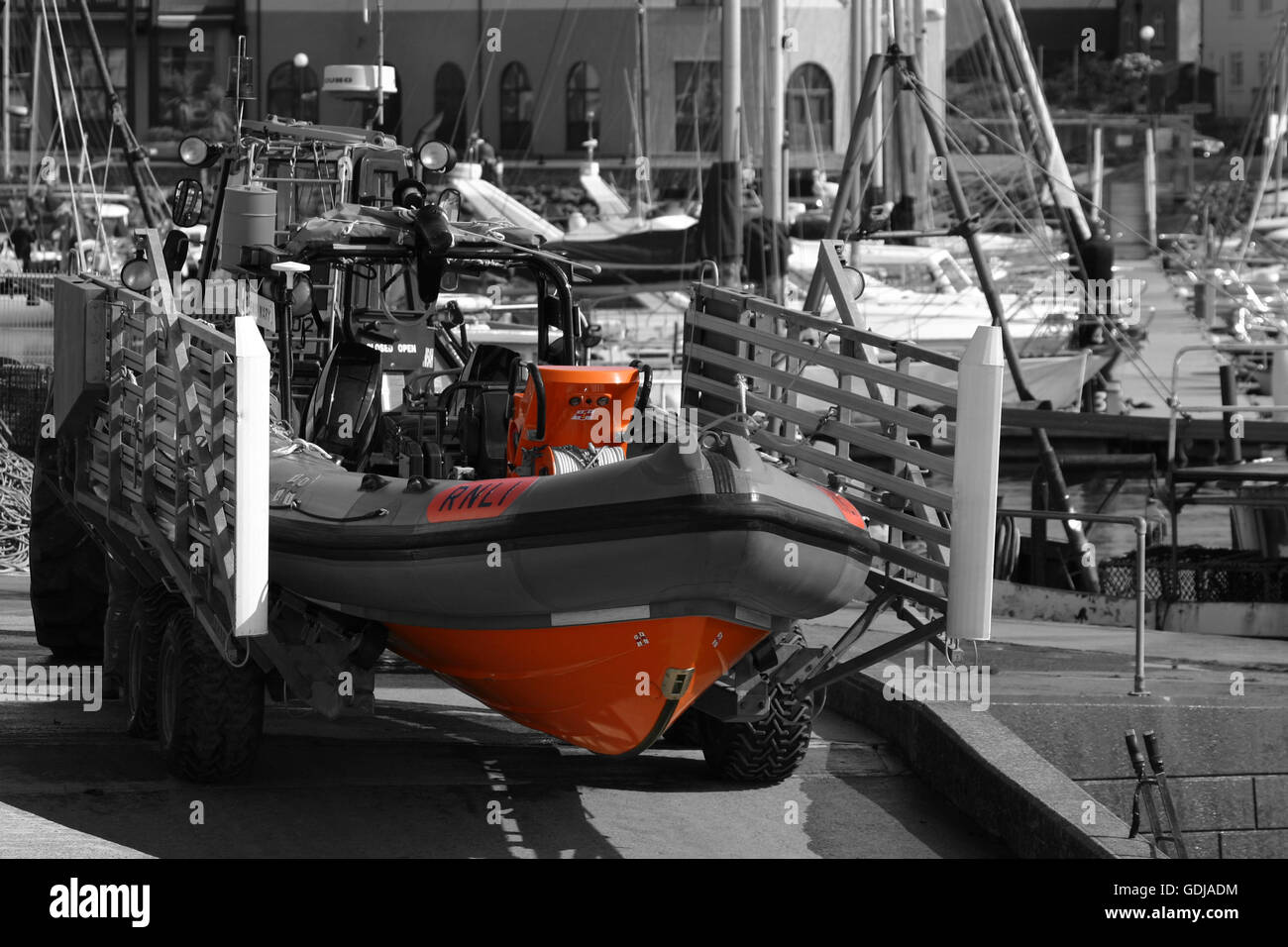 R.N.L.I. lifeboat Aberystwyth harbour Stock Photo - Alamy
