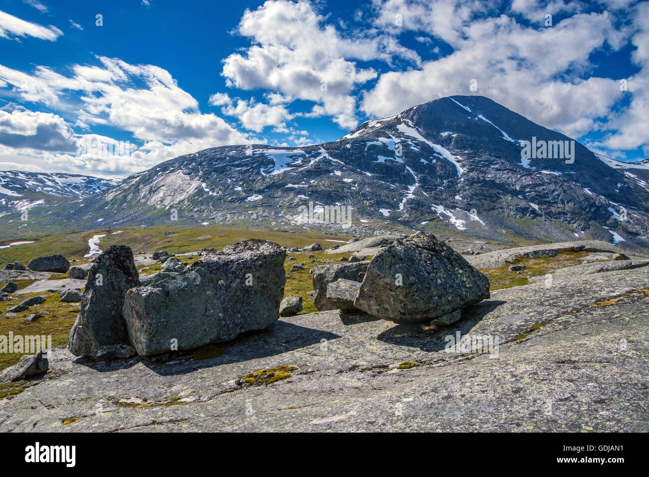 Granite boulders and mountains, Narvik. Arctic Norway Stock Photo - Alamy
