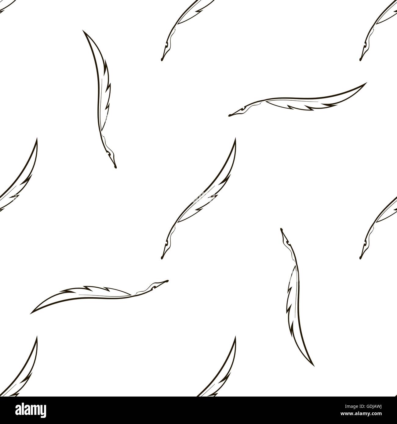 Seamless Feather Pattern Stock Vector Image & Art - Alamy