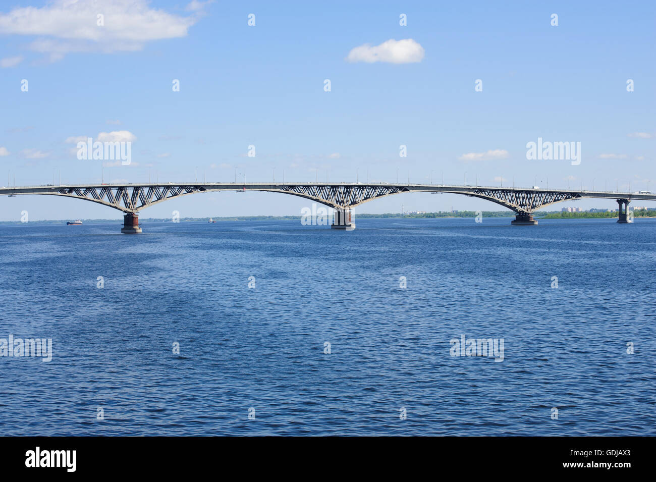 Saratov Bridge, crossing the Volga River in Saratov, Russia was the ...