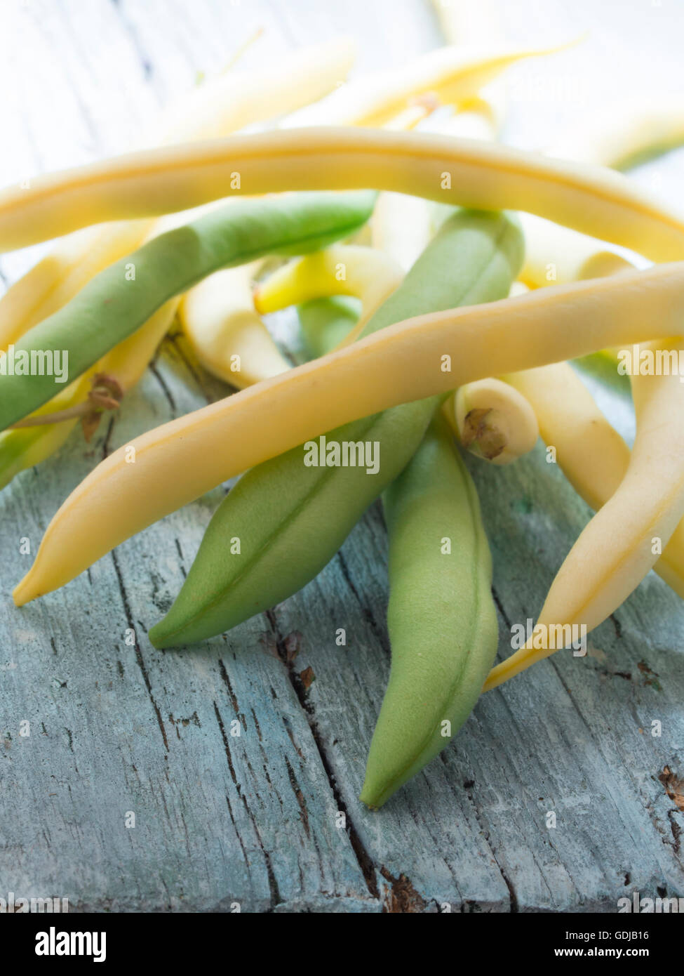 yellow and green beans Stock Photo - Alamy