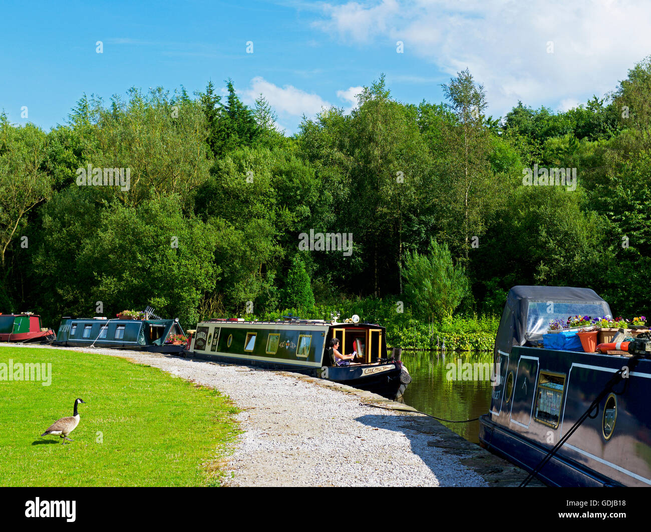 Bugsworth Canal Basin on the Peak Forest Canal, Derbyshire, England UK ...