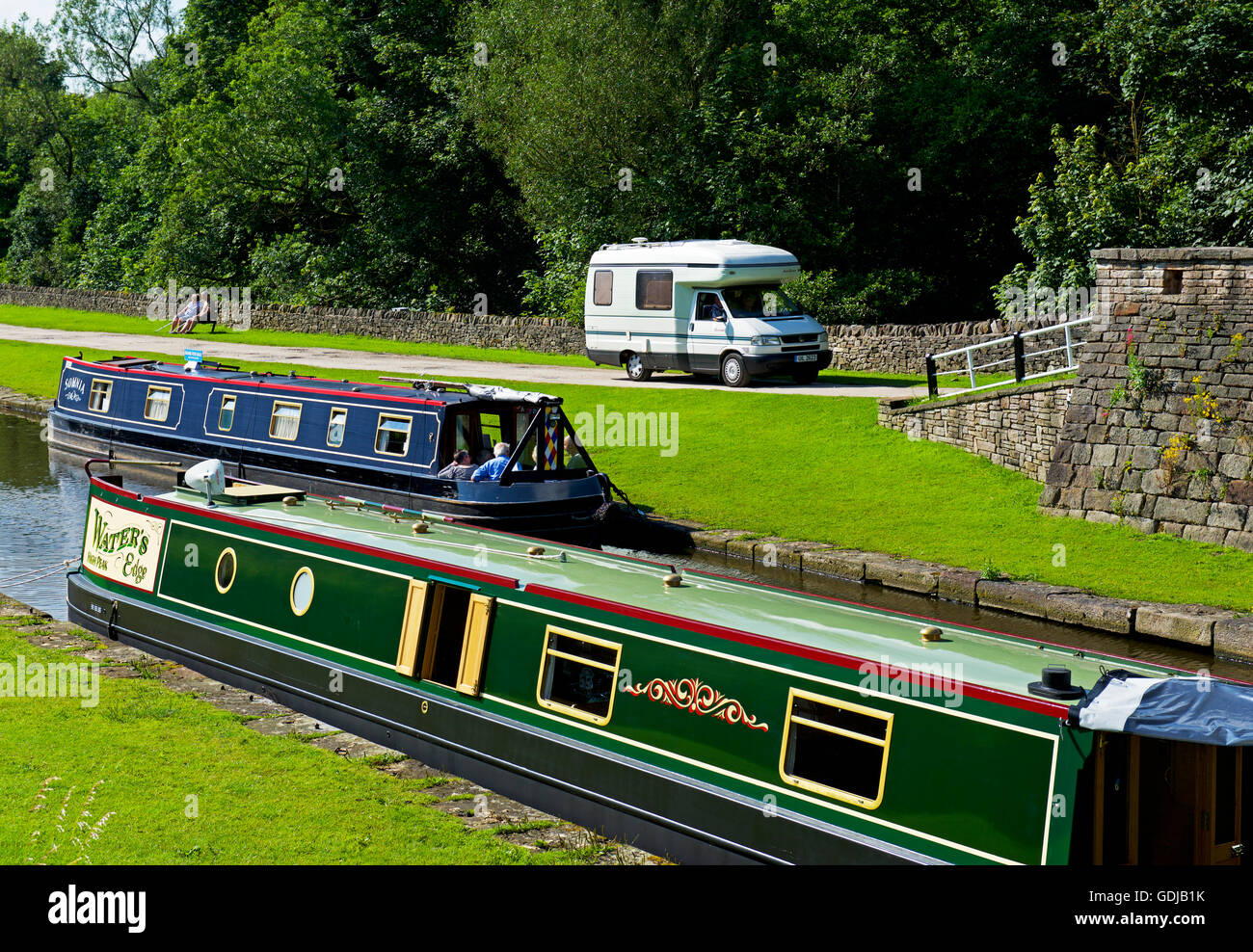 Bugsworth Canal Basin on the Peak Forest Canal, Derbyshire, England UK ...