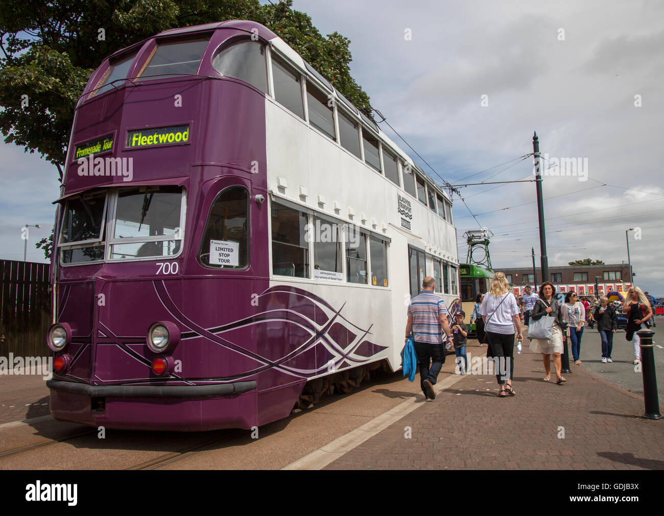 Blackpool heritage balloon tram hi-res stock photography and images - Alamy
