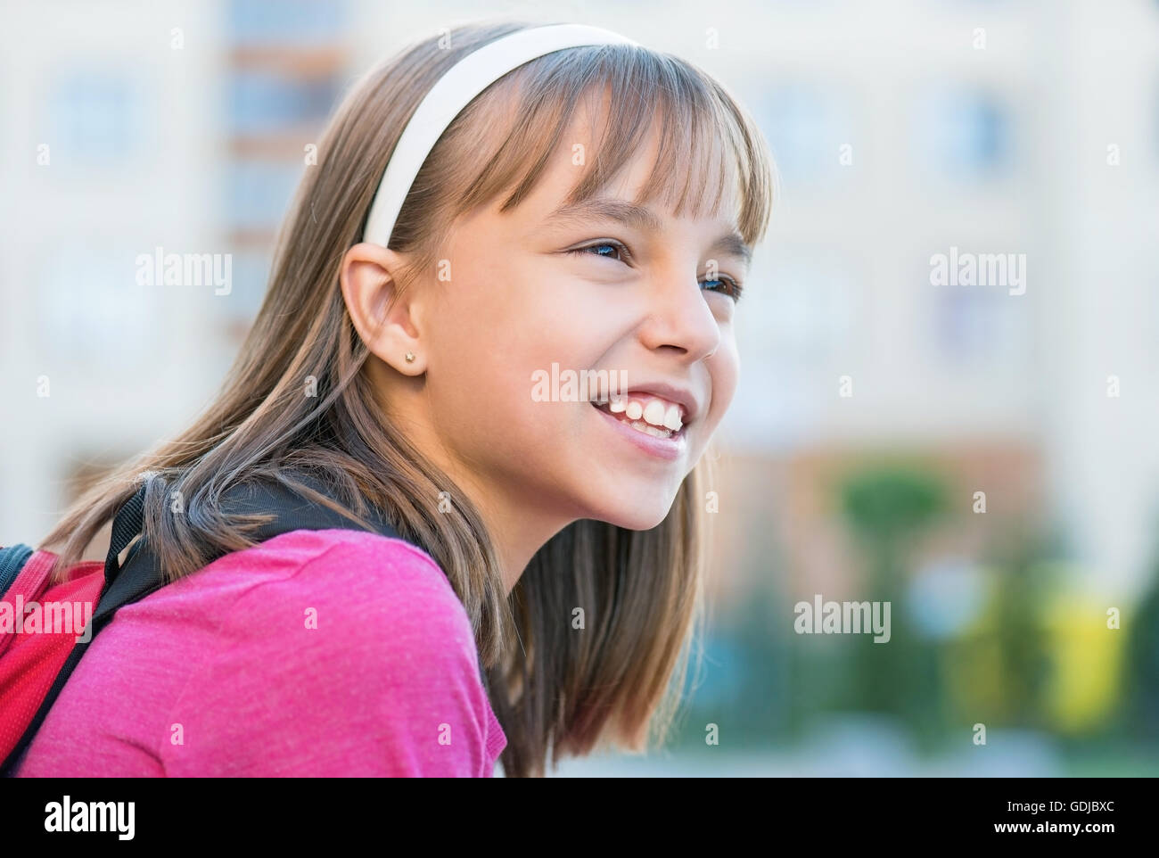 Girl head back close up hi-res stock photography and images - Alamy