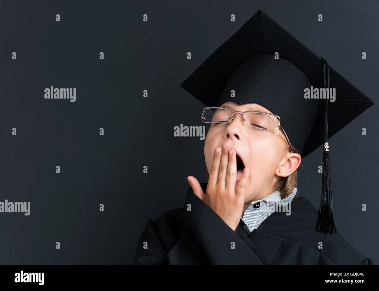Girl in academic hat Stock Photo - Alamy