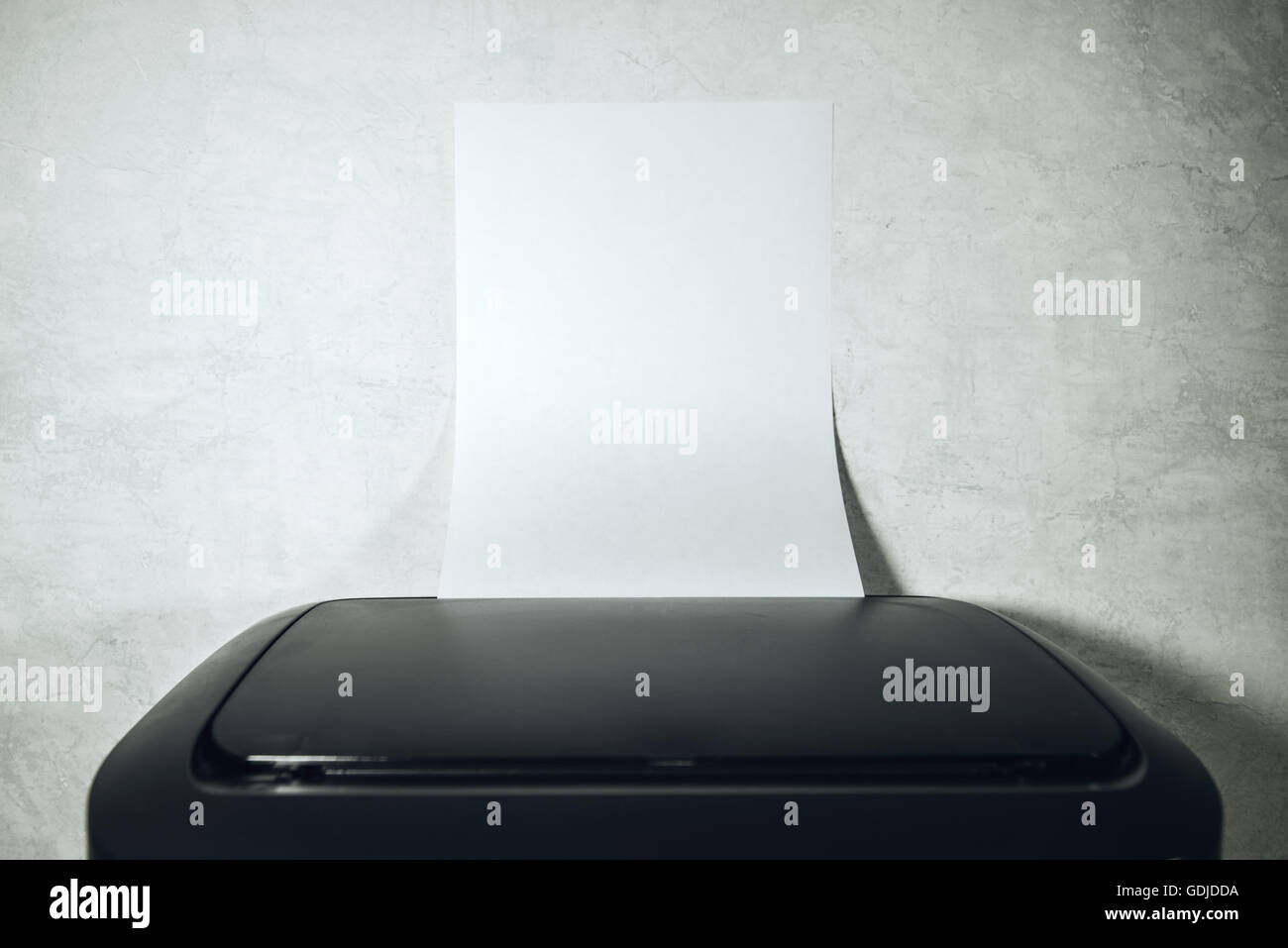 Office desktop laser printer with blank paper of A4 or letter size as ...