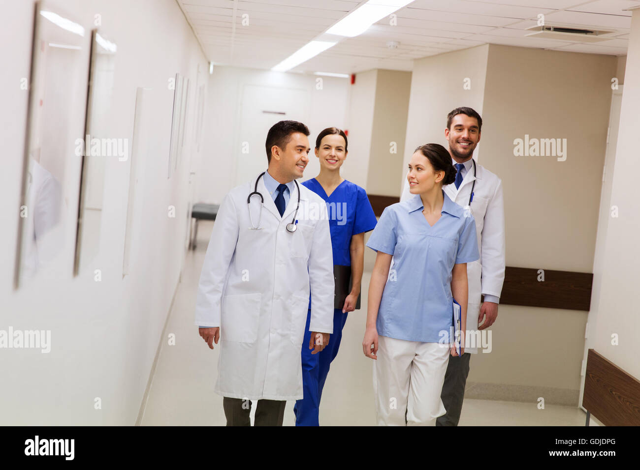 group of happy medics or doctors at hospital Stock Photo - Alamy