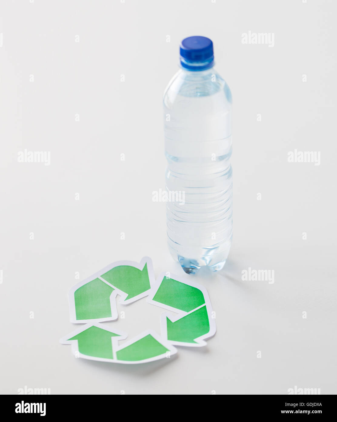 close up of plastic bottle and recycling symbol Stock Photo - Alamy