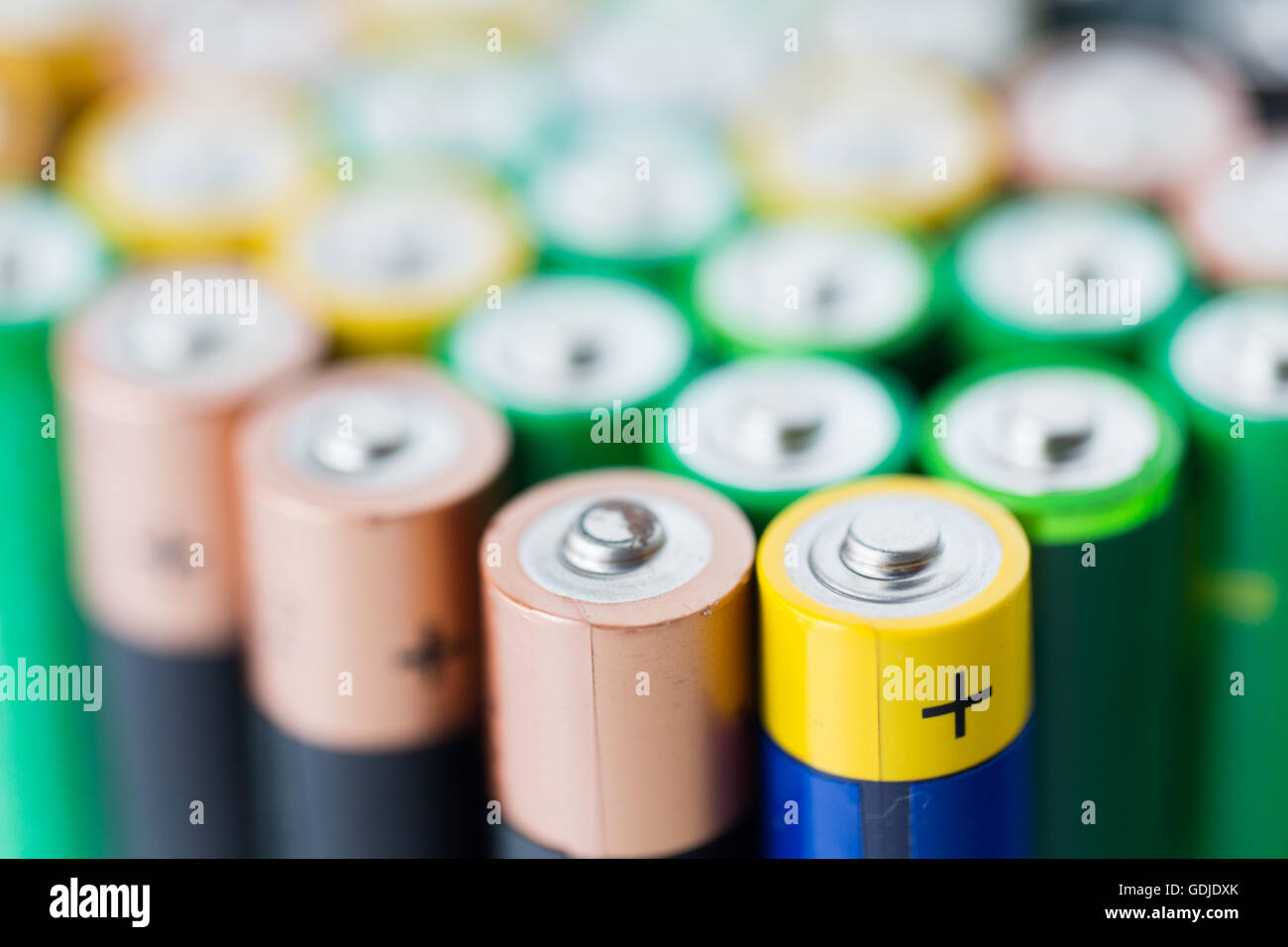 close up of alkaline batteries Stock Photo - Alamy