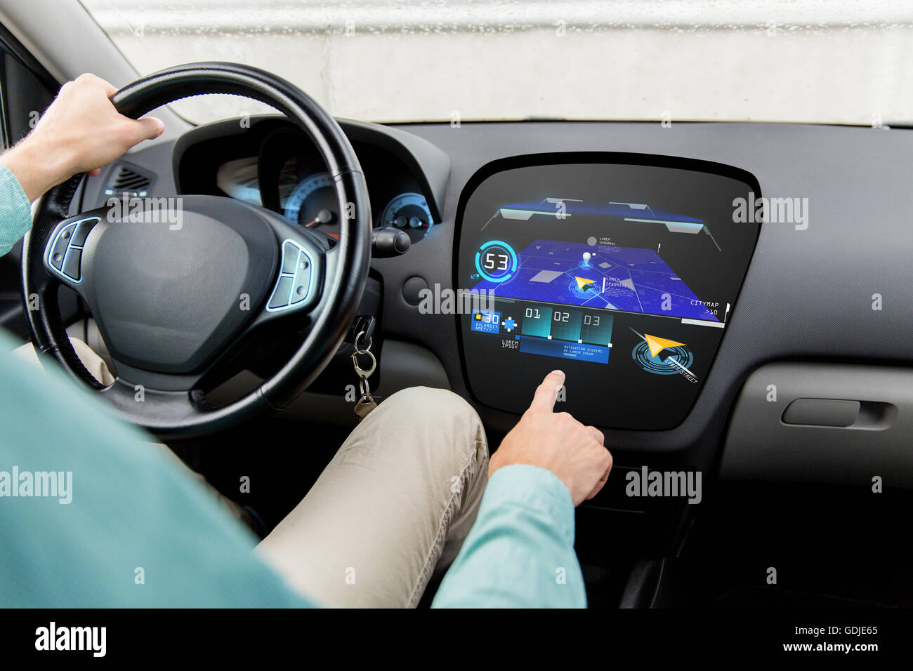 Car computer map hi-res stock photography and images - Alamy