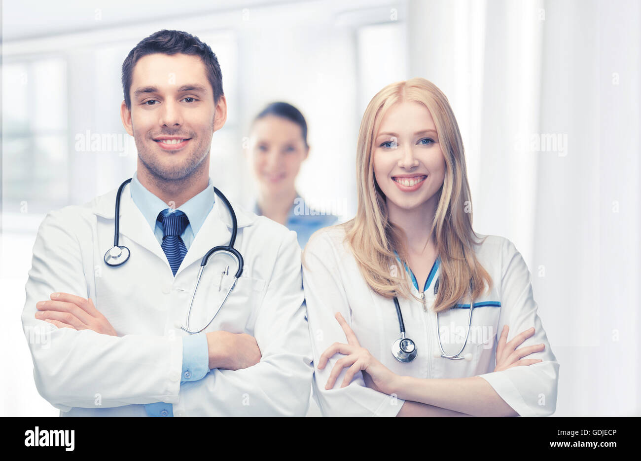 two young attractive doctors Stock Photo - Alamy