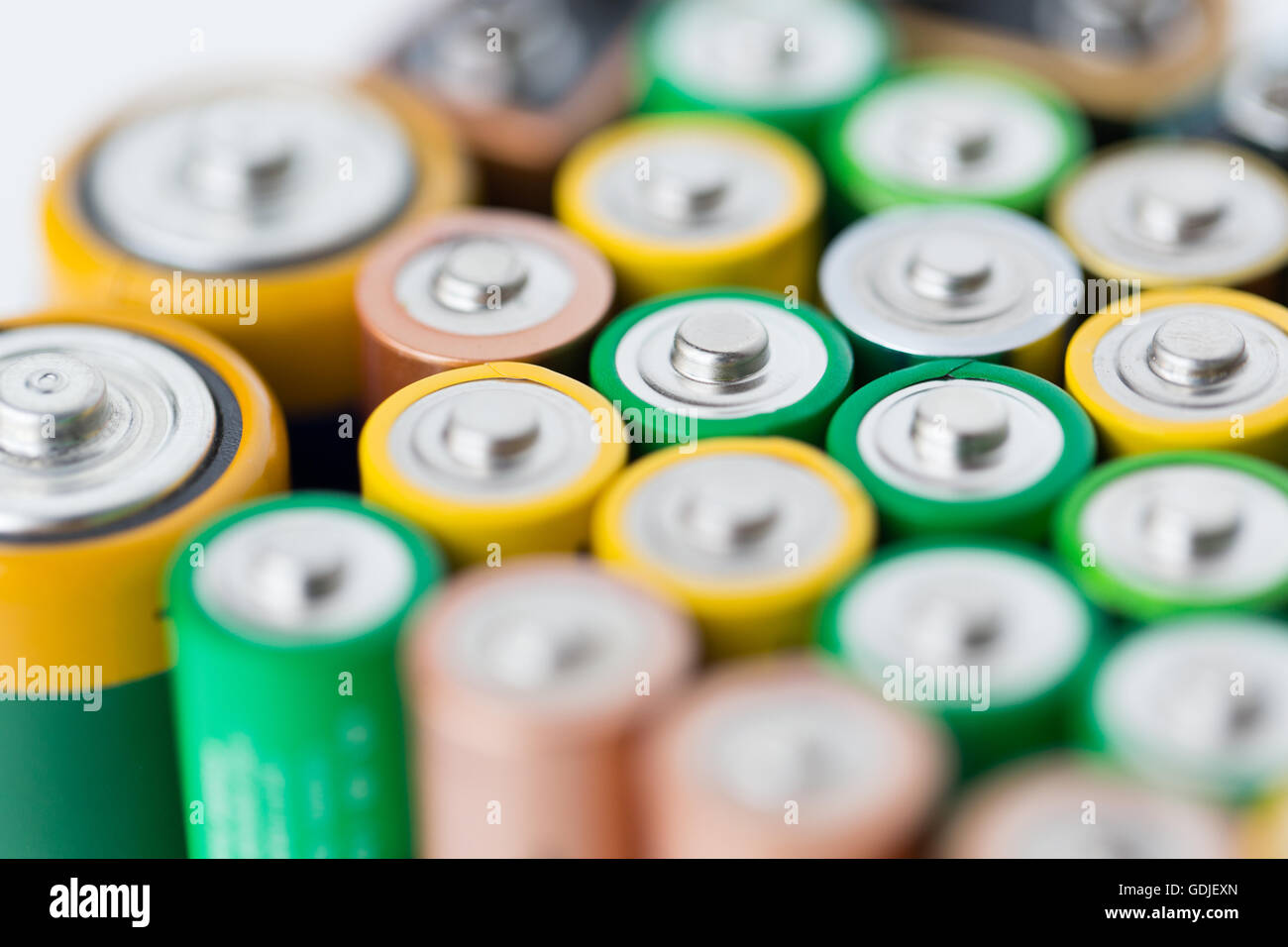 close up of alkaline batteries Stock Photo - Alamy