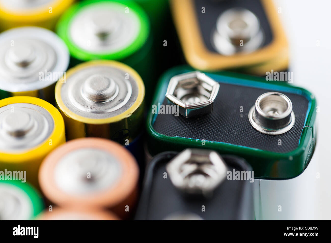 close up of alkaline batteries Stock Photo - Alamy