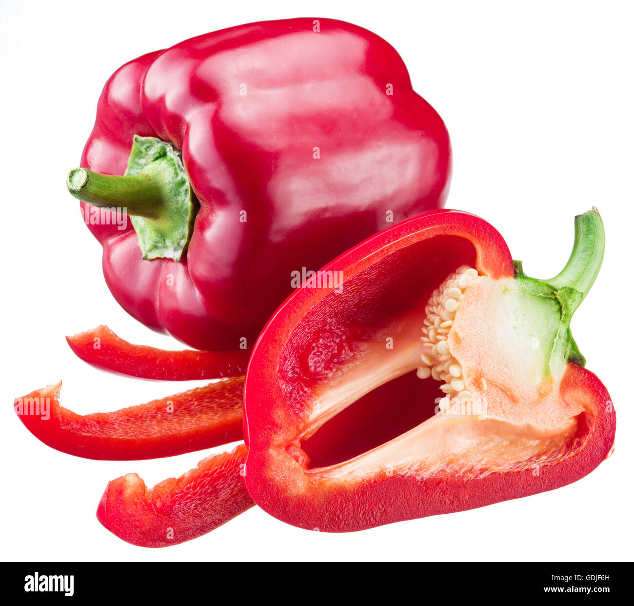 Half of bell pepper Cut Out Stock Images & Pictures - Alamy