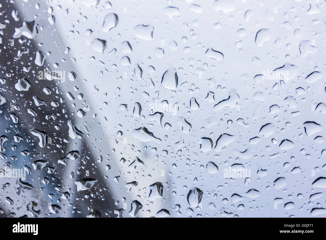 Drops of rain on glass , rain drops on clear window Stock Photo - Alamy