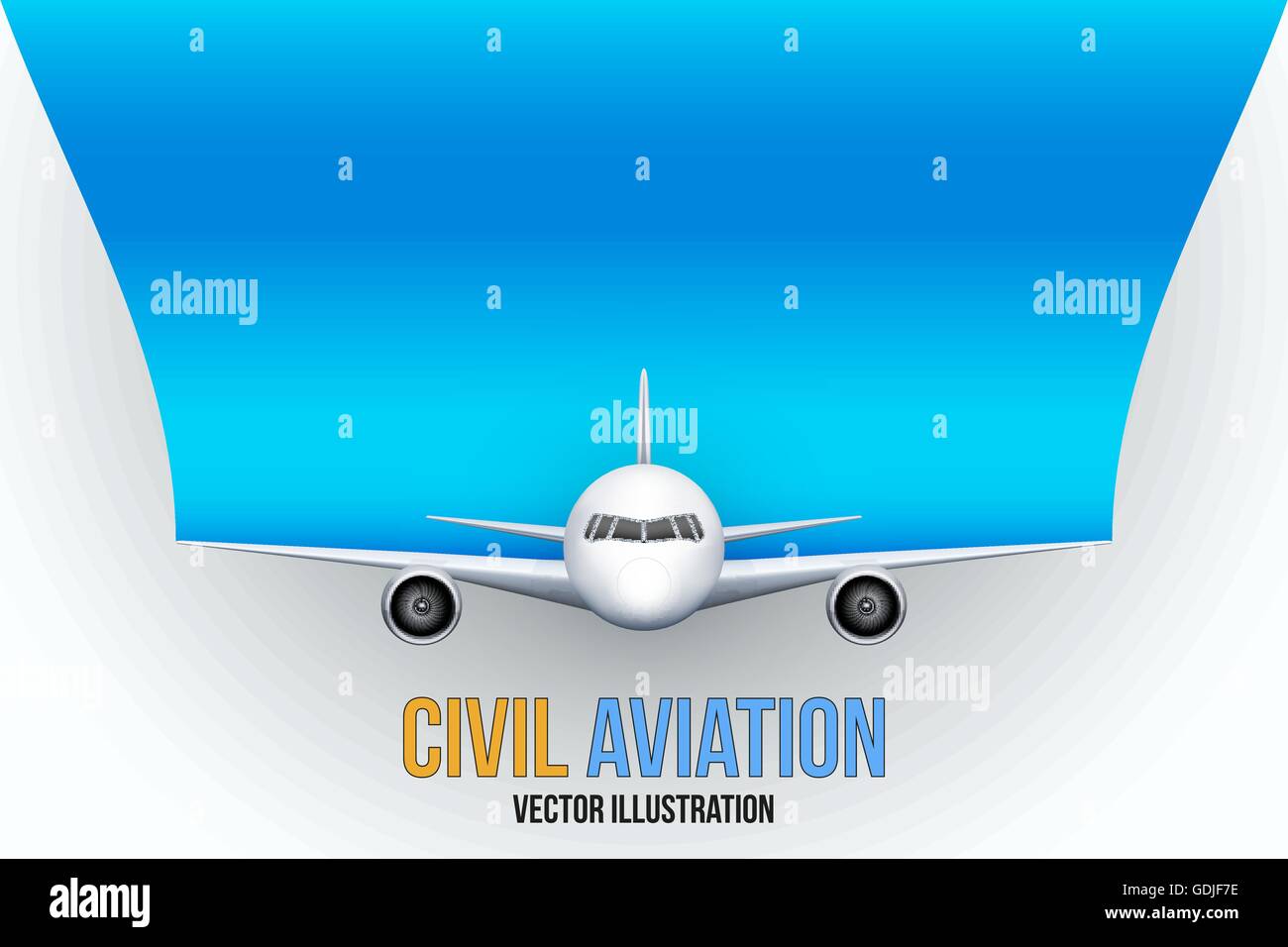 Civil Aircraft with space for text Stock Vector Image & Art - Alamy
