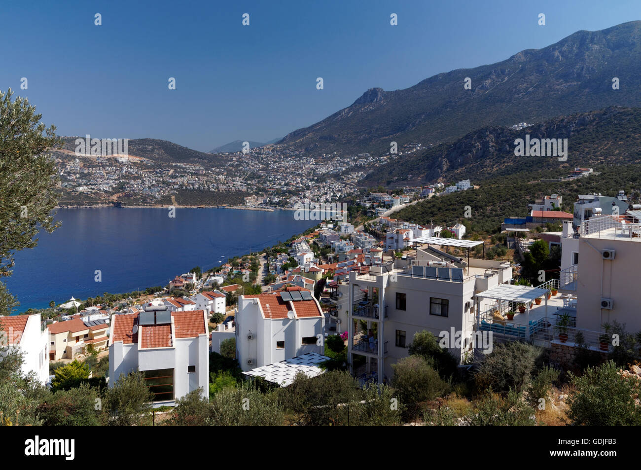 Kalkan from Kisla, Lycian Coast, Turkey, Asia Stock Photo - Alamy