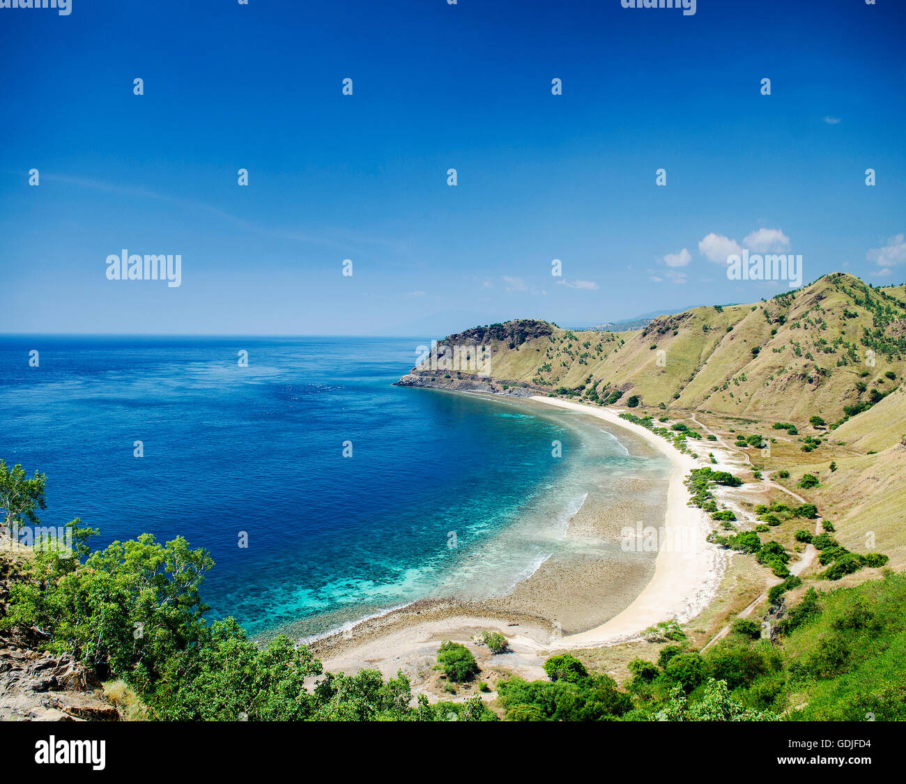 tropical paradise cristo rei beach near dili in east timor asia Stock ...