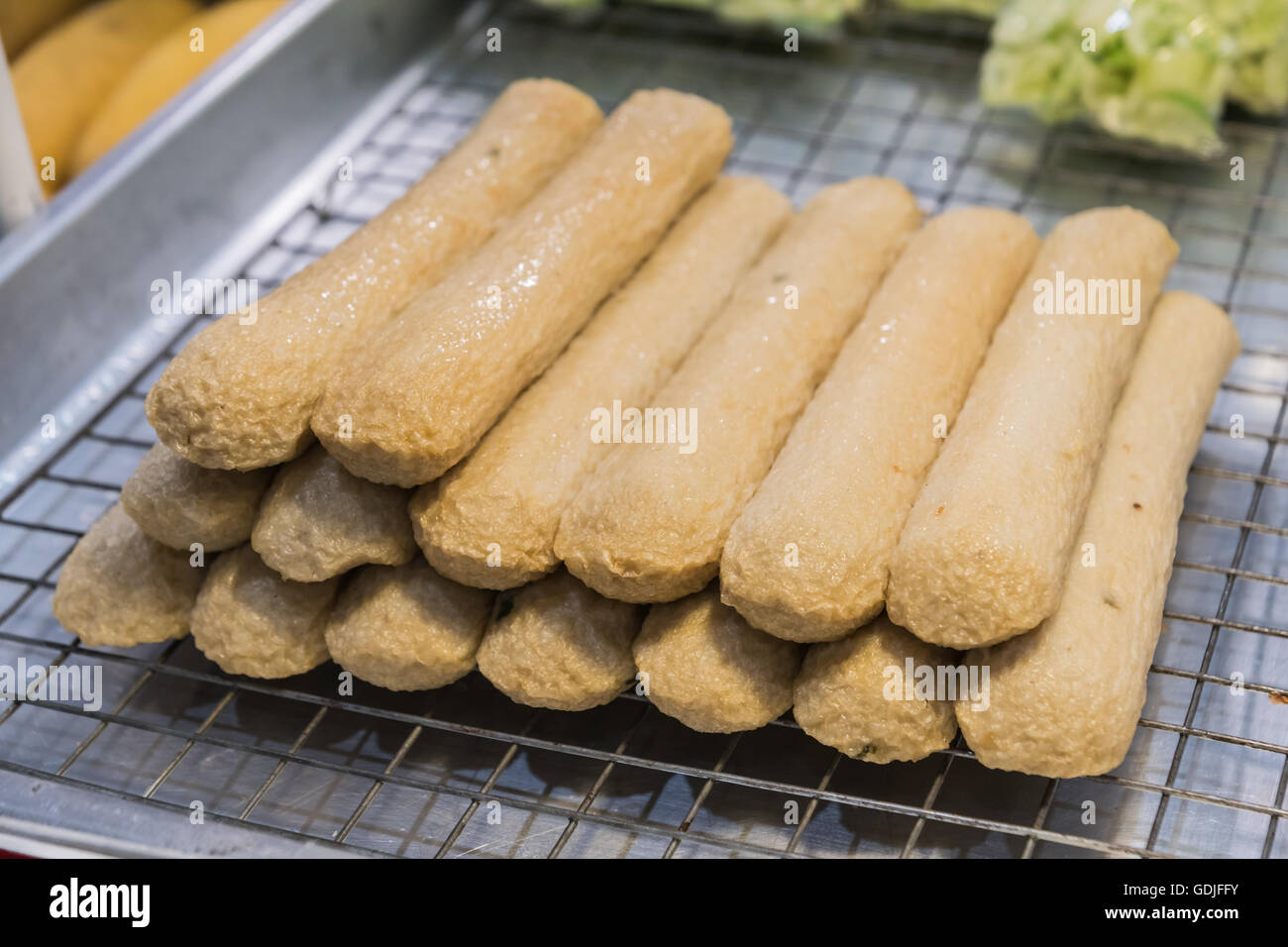 fish meat line on grille Stock Photo - Alamy