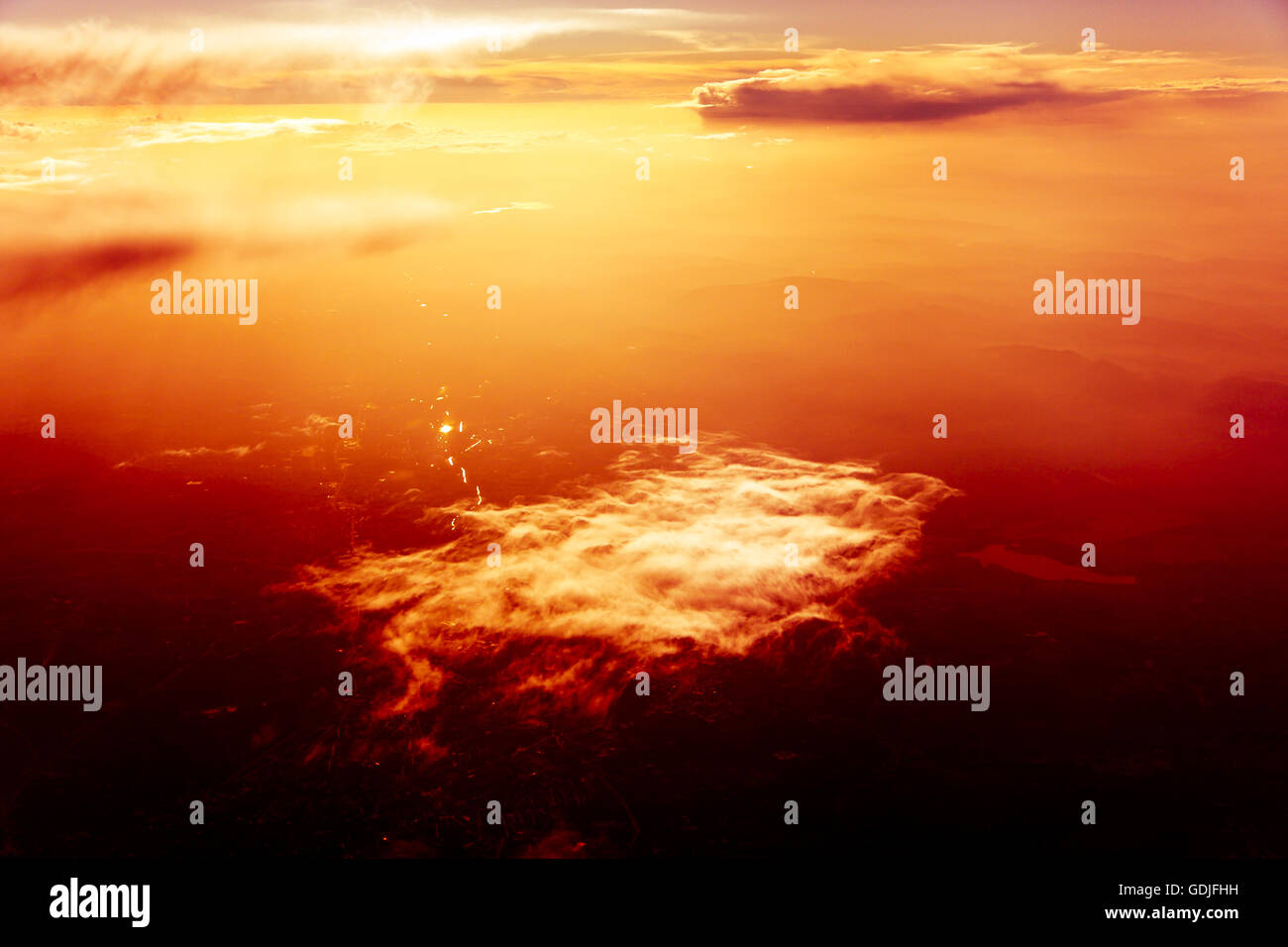 Red sunset clouds Stock Photo - Alamy