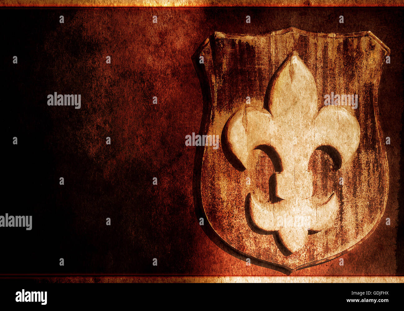 Old wall lily symbol hi-res stock photography and images - Alamy