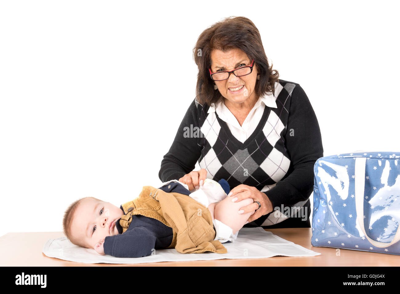 Diaper changing older hi-res stock photography and images - Alamy
