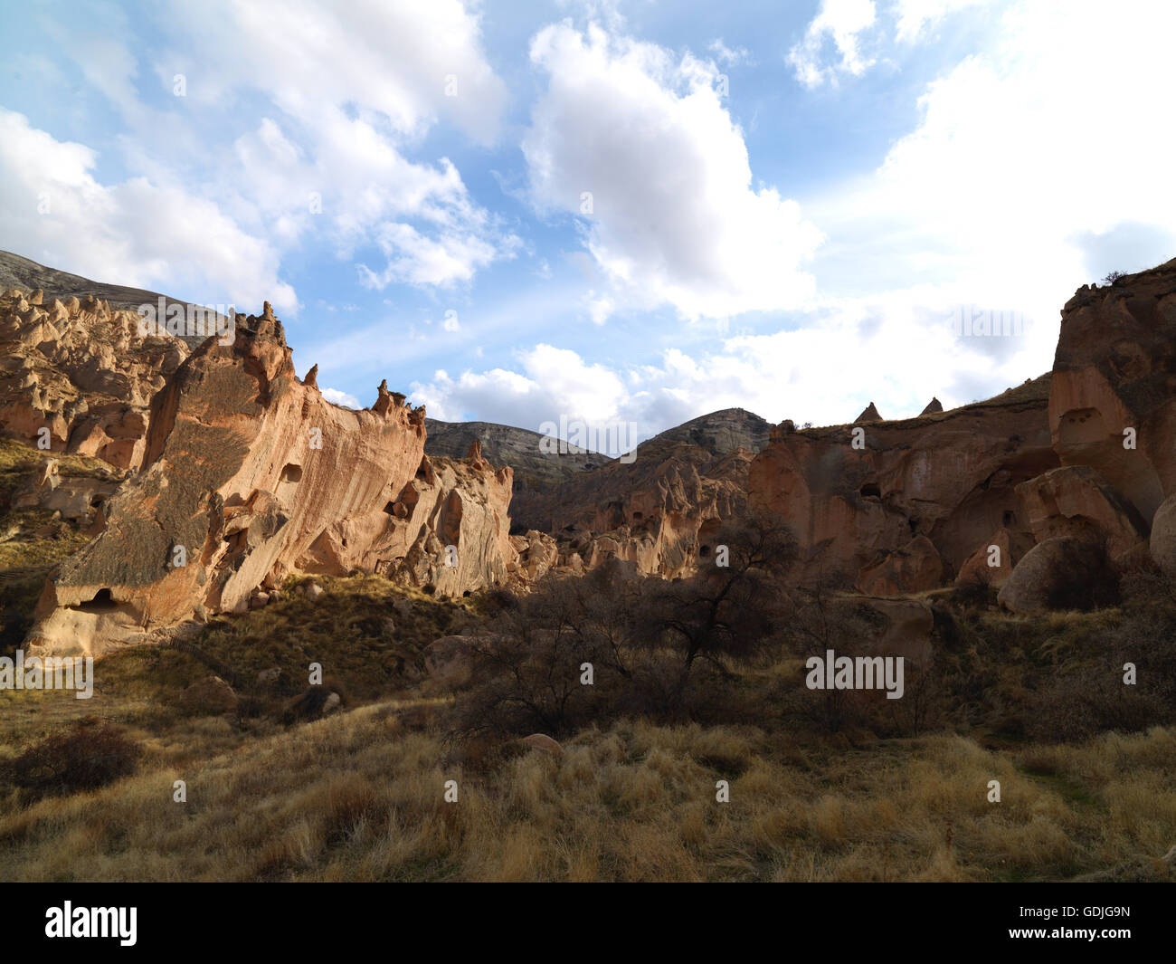 fairy chimneys and volcanic formation at Cappadocia, Turkey Stock Photo ...