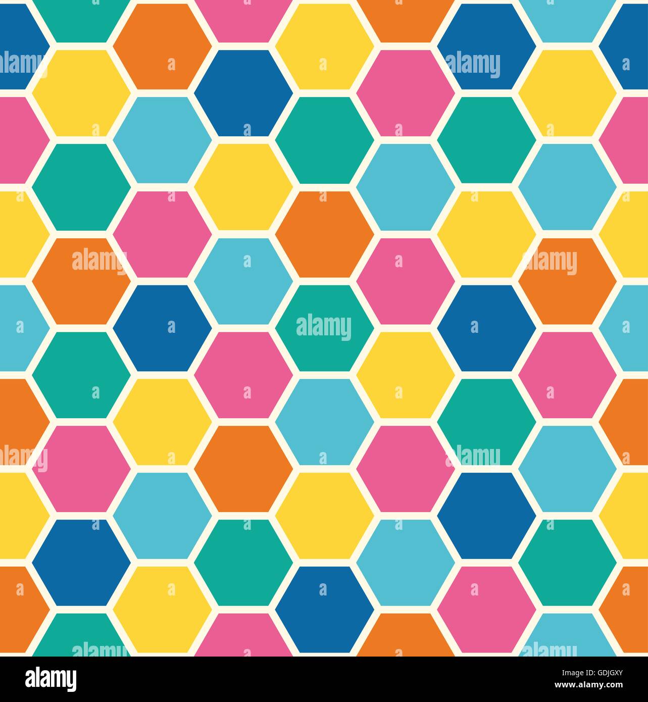 Repeating Pattern Of Abstract Colorful Hexagon Vector Background Stock Vector Image And Art Alamy