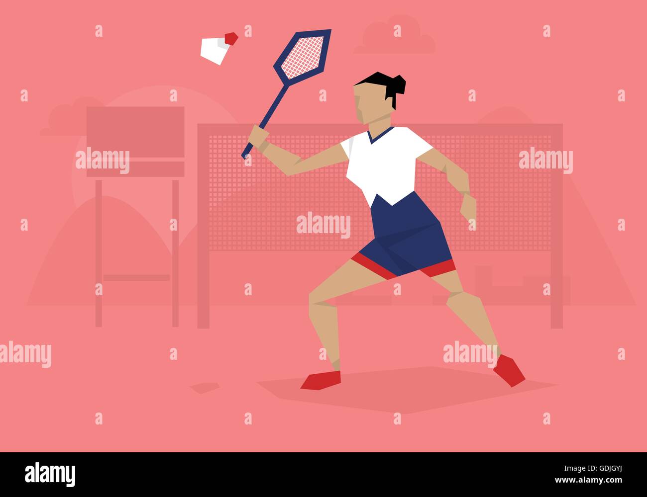 Cartoon badminton hi-res stock photography and images - Alamy