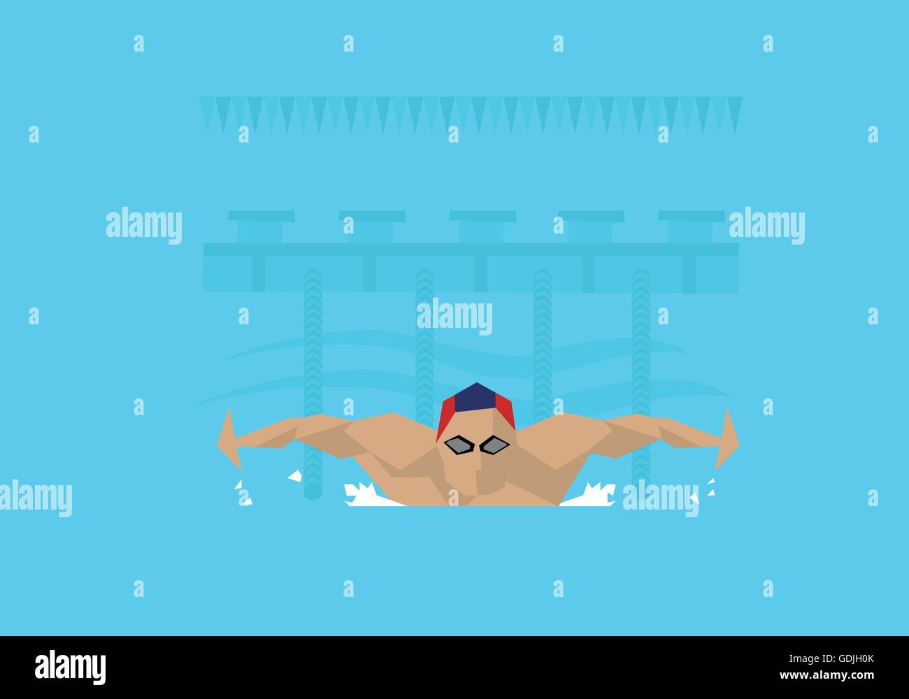 Butterfly Swimmer Graphic