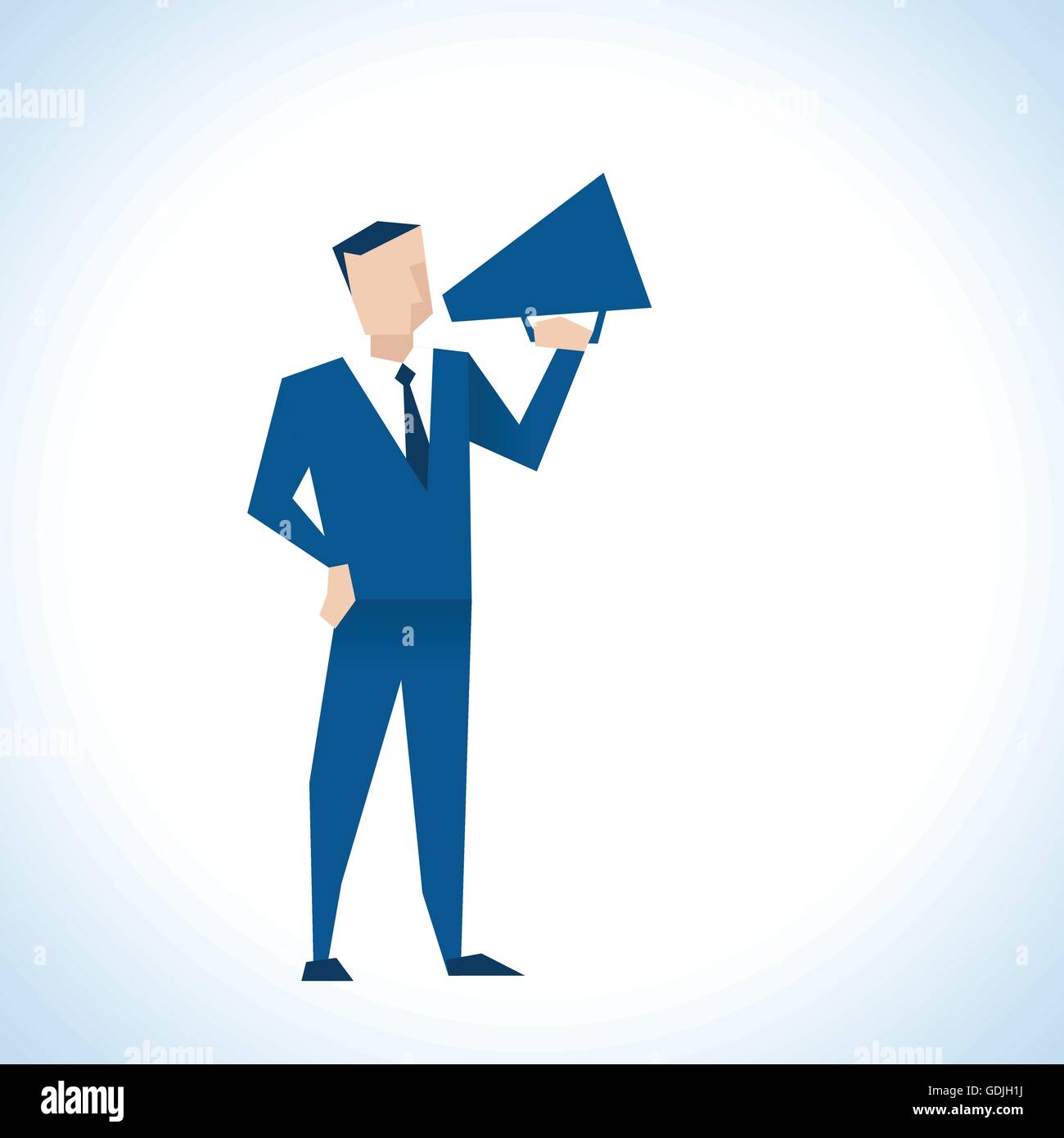 Man talking megaphone copy Stock Vector Images - Alamy
