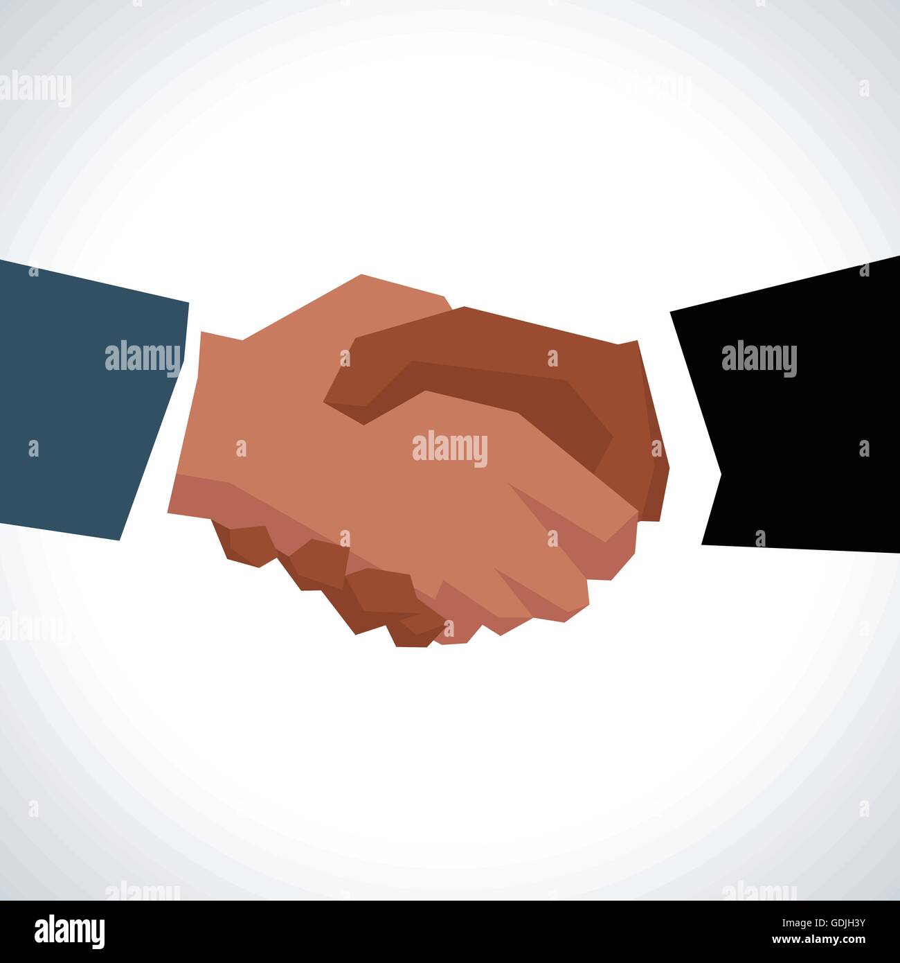 Businessman woman shaking hands in Stock Vector Images - Alamy