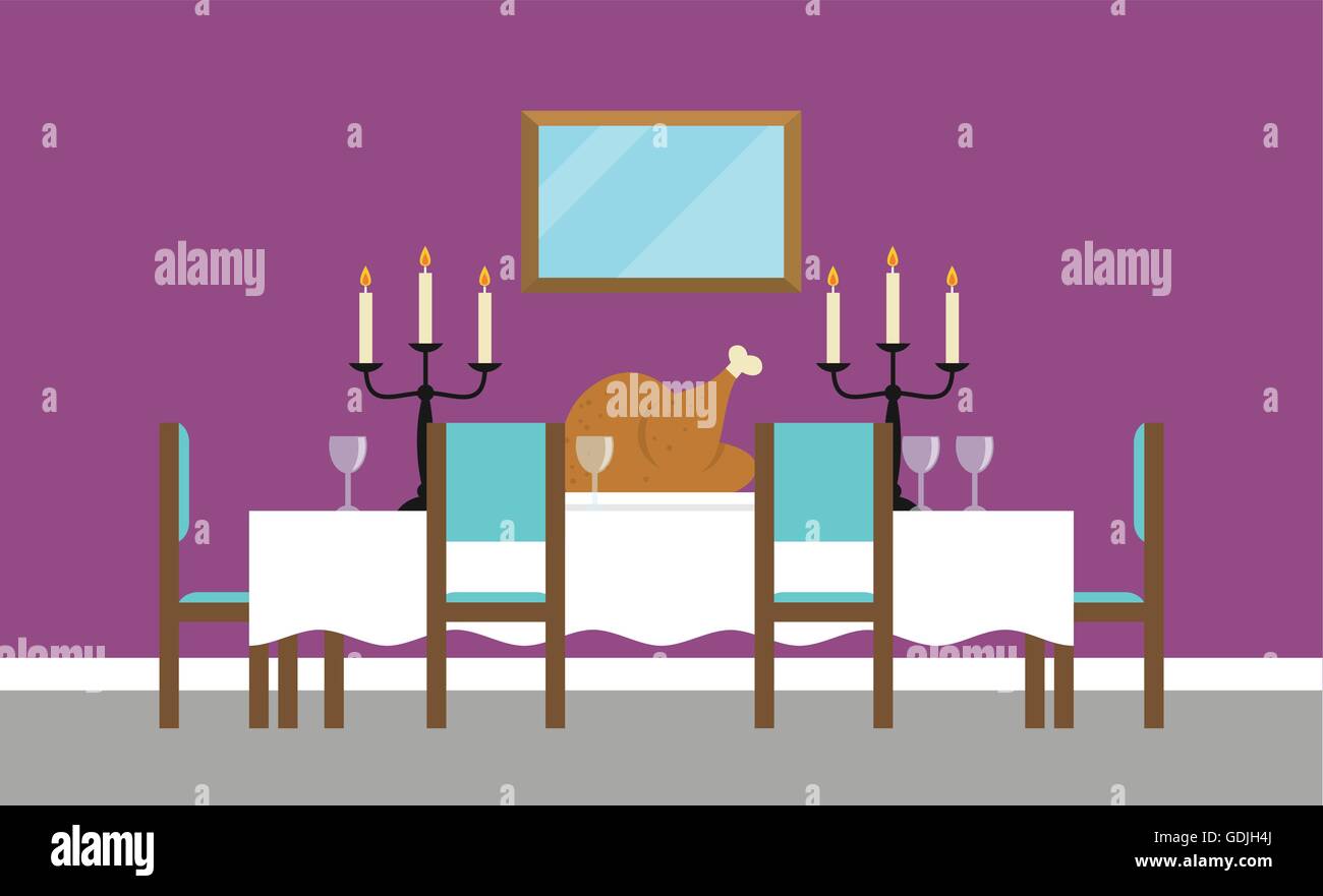 Background Illustration Of Empty Dining Room Stock Vector Image & Art ...
