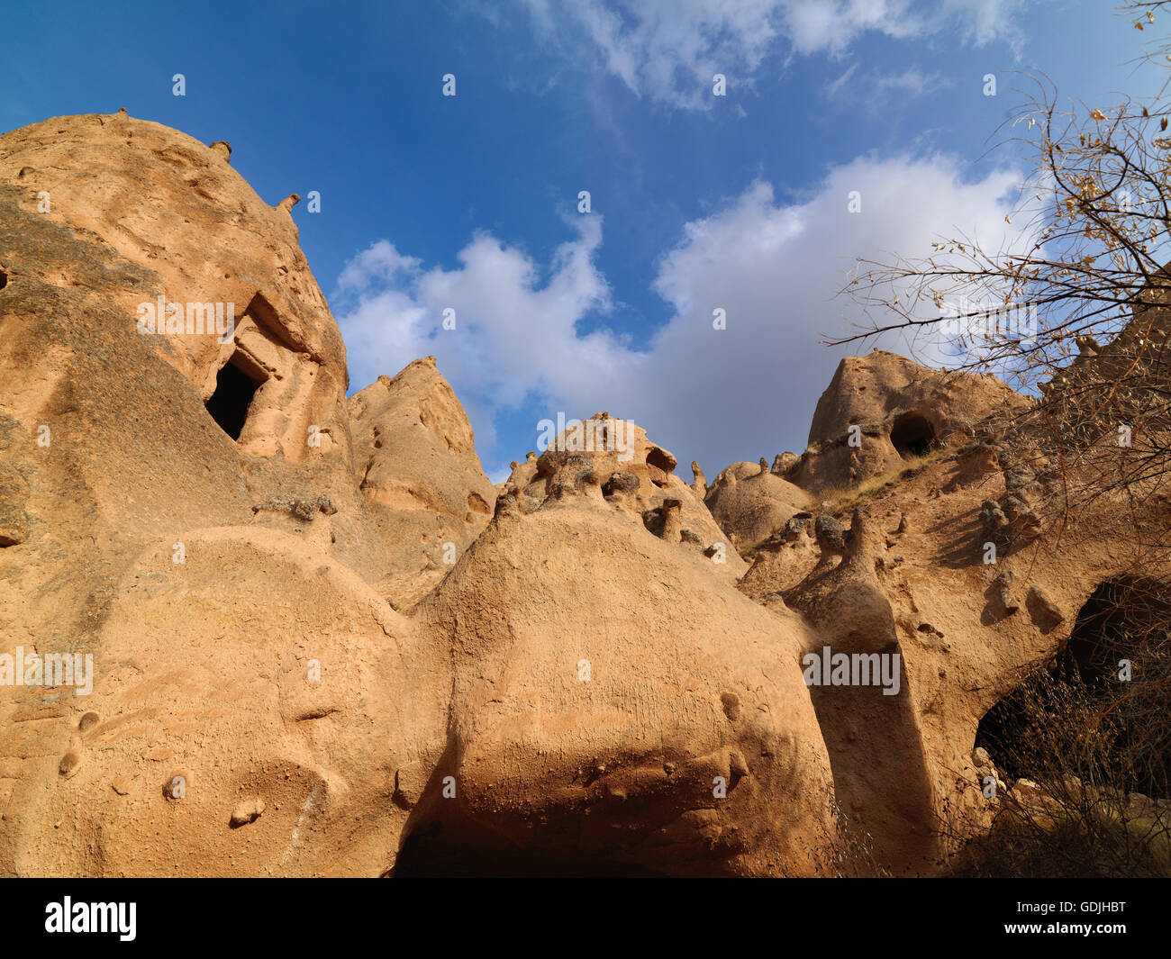 fairy chimneys and volcanic formation at Cappadocia, Turkey Stock Photo ...