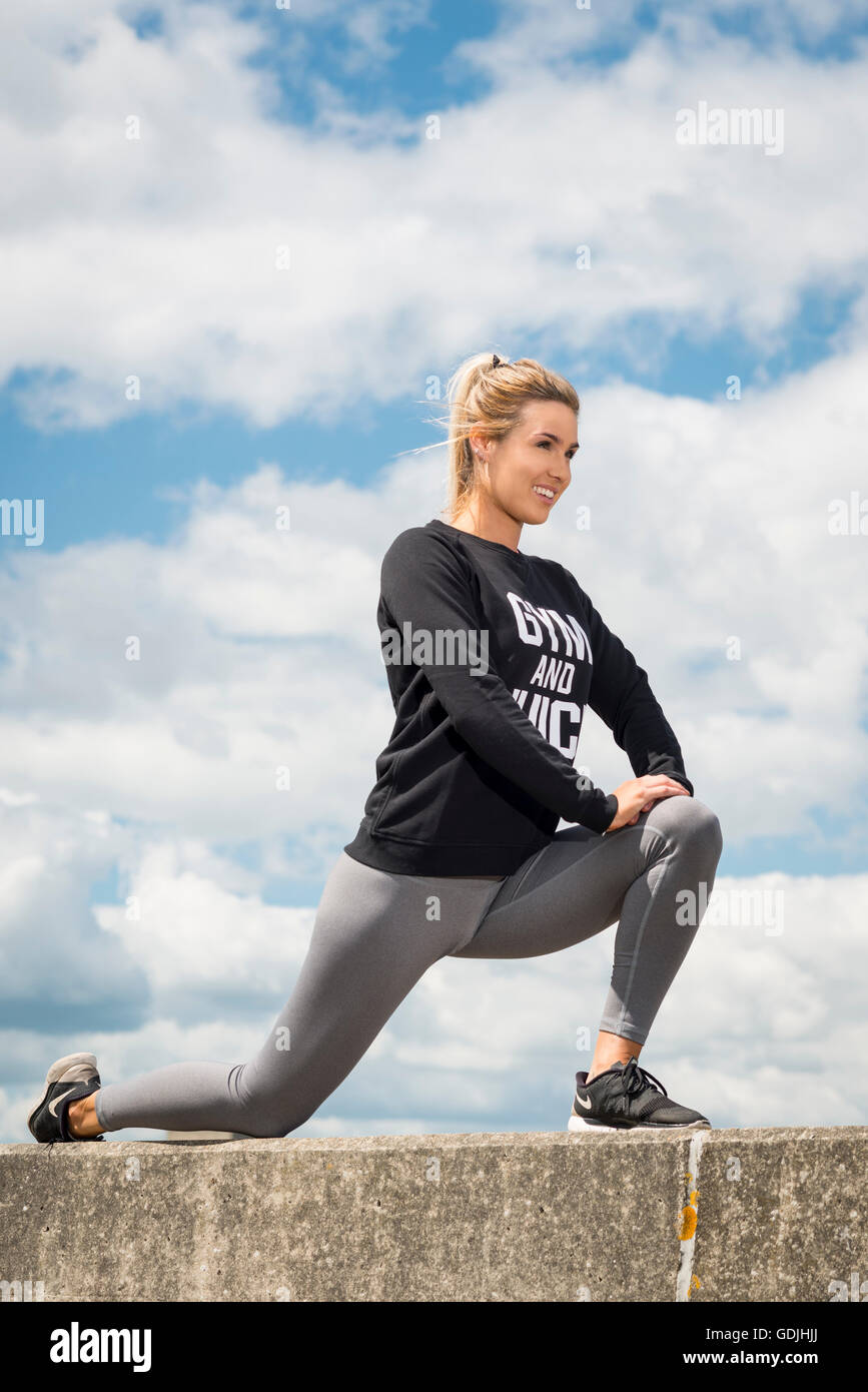 Woman leg stretch hi-res stock photography and images - Alamy
