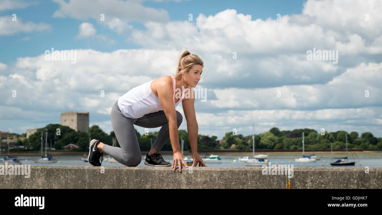 Woman run exercise hi-res stock photography and images - Alamy
