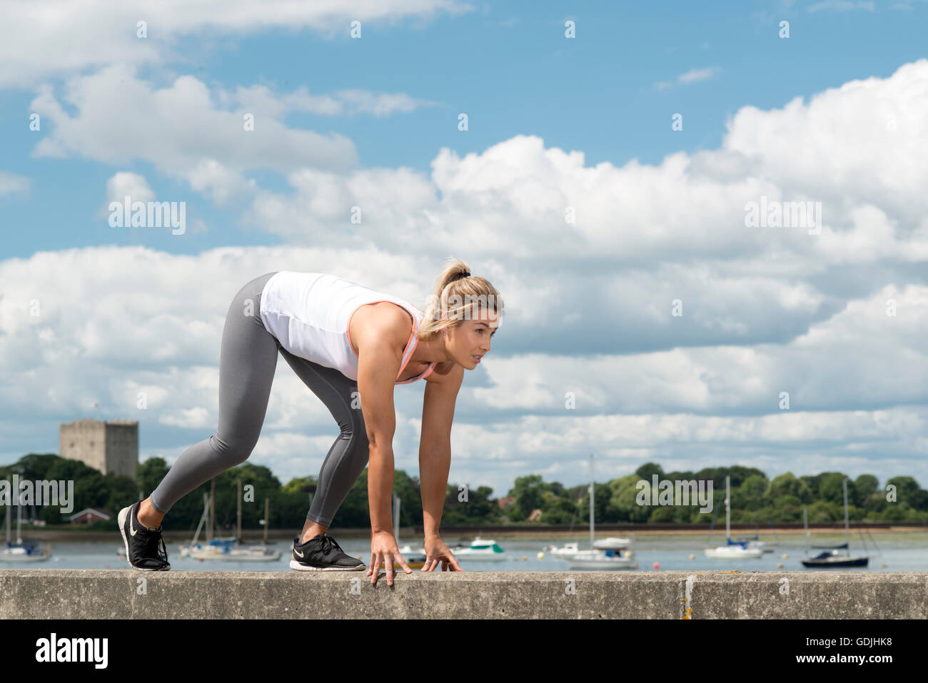 Woman run exercise hi-res stock photography and images - Alamy