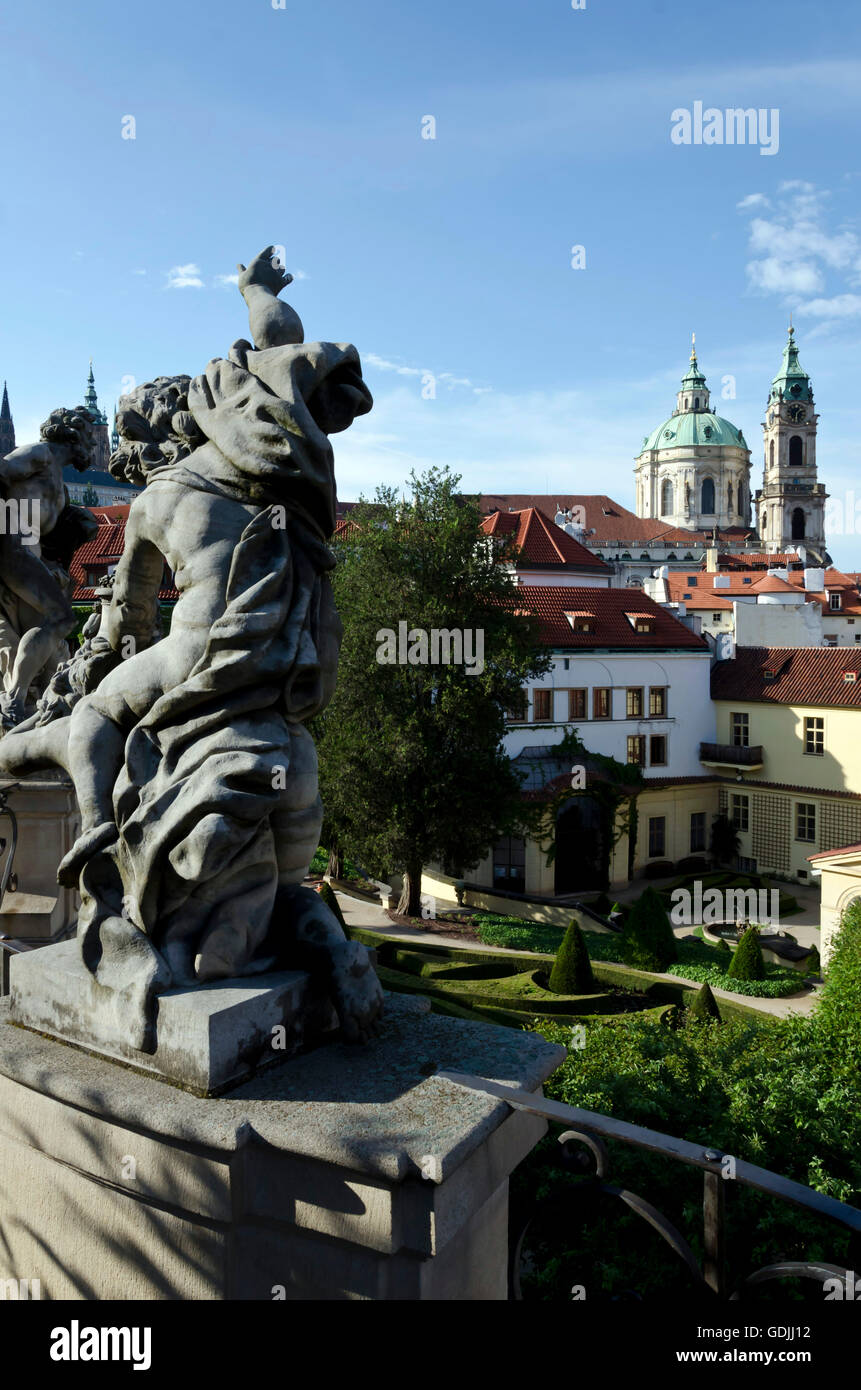 Stone statue in the Wallenstein Palace Gardens (Valdstejnska Zahrada ...