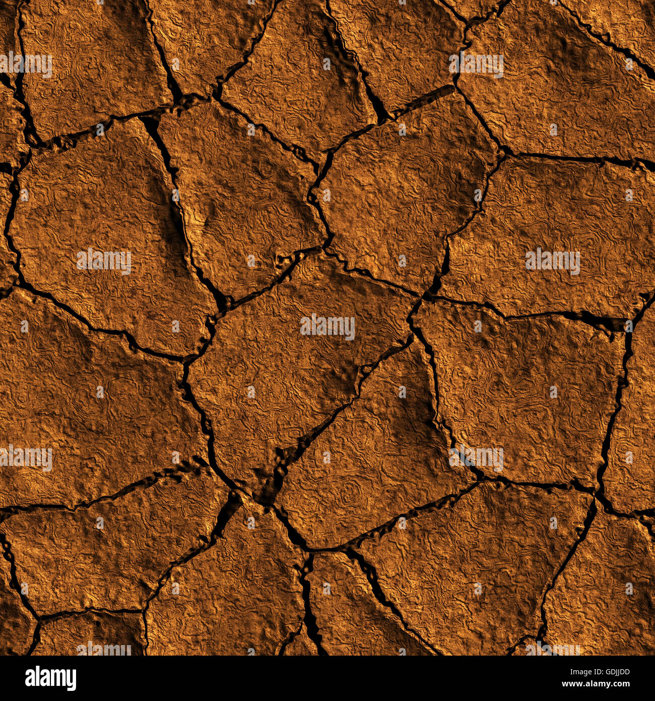 Seamless Texture earth cracked because of drought 3D illustration Stock ...