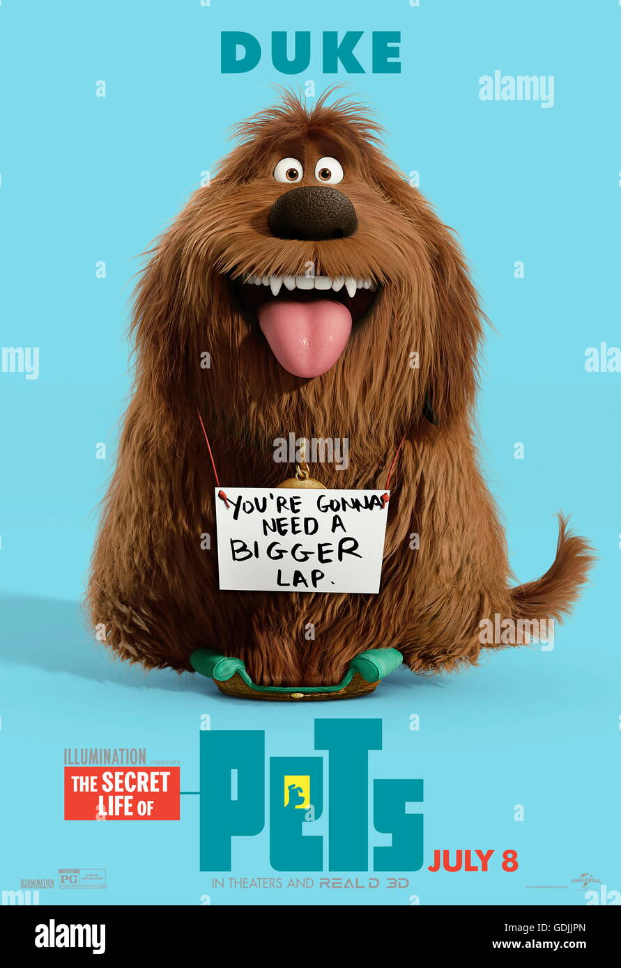 RELEASE DATE: July 8, 2016 TITLE: Secret Life of Pets STUDIO: Universal ...